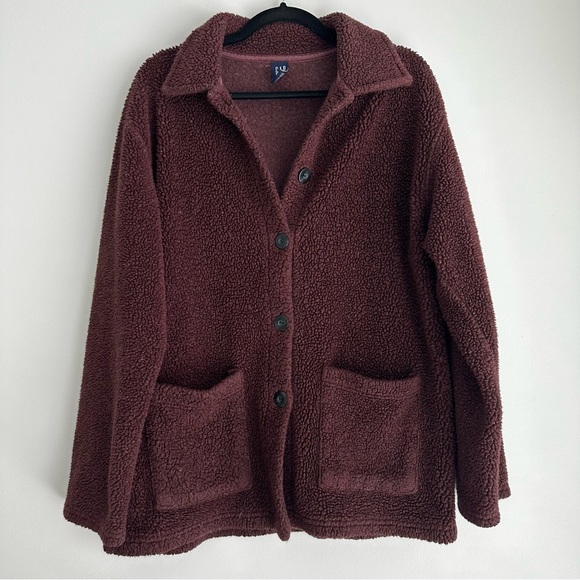 GAP | Jackets & Coats | Vintage Gap 9s Y2k Teddy Jacket Button Down ...